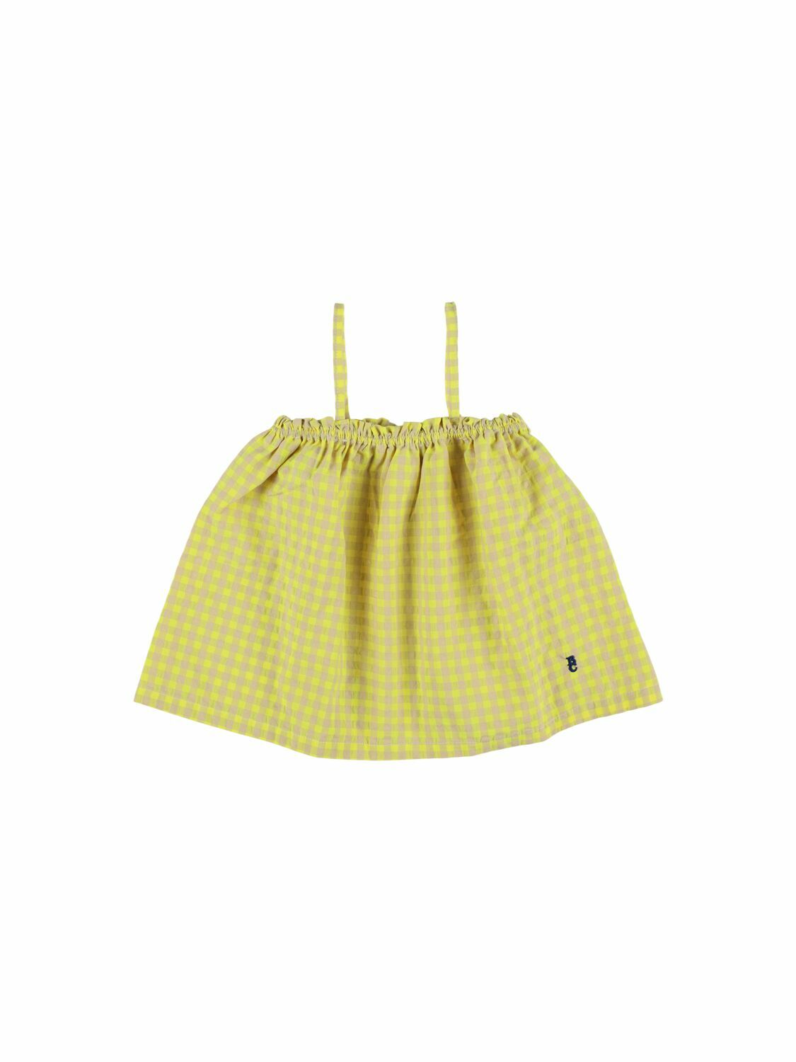 BOBO CHOSES Woven Cotton Blend Gingham Top Bobo Choses