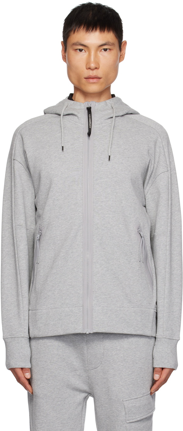 C.P. Company Gray Raised Google Hoodie C.P. Company