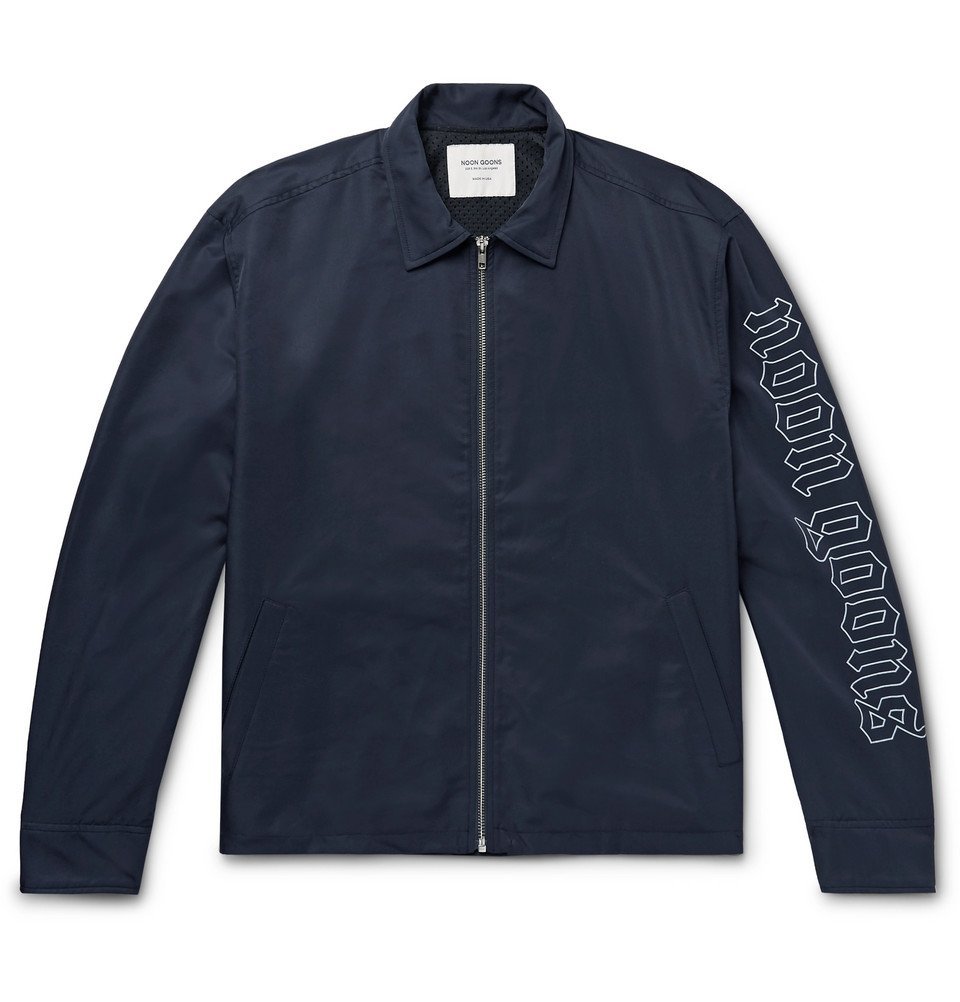 Noon Goons - Logo-Print Shell Jacket - Navy Noon Goons