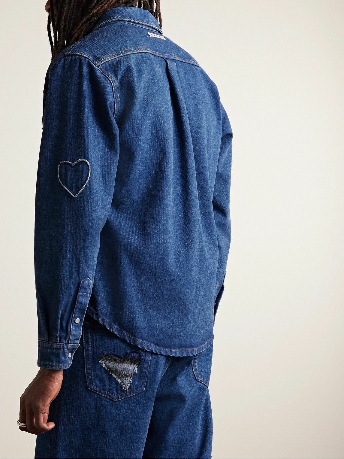 Marni - Appliquéd Denim Shirt - Blue Marni