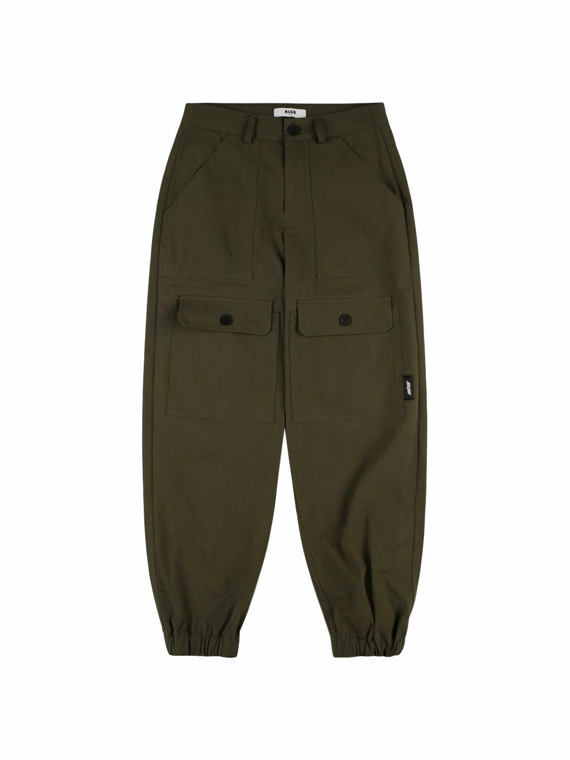 MSGM Cotton Canvas Cargo Pants MSGM