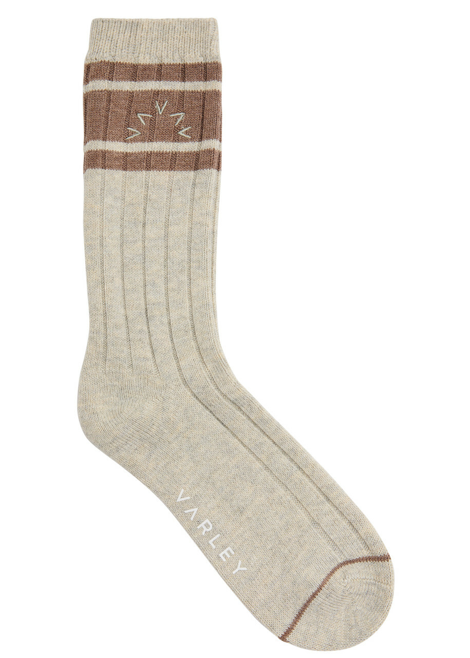 Varley Malissa Wide rib Jersey Socks Ivory Varley