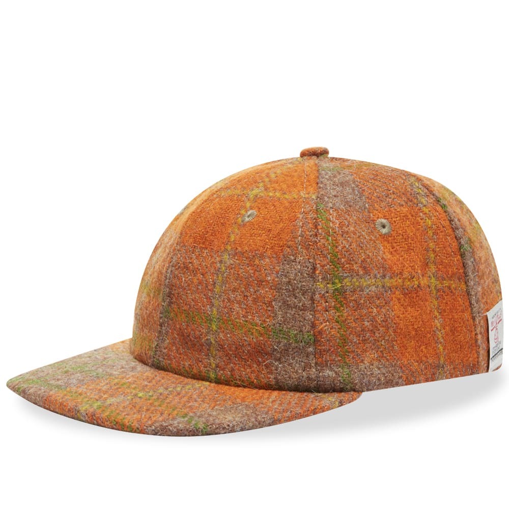 Lite Year Harris Tweed Plaid 6 Panel Cap in Rust Lite Year