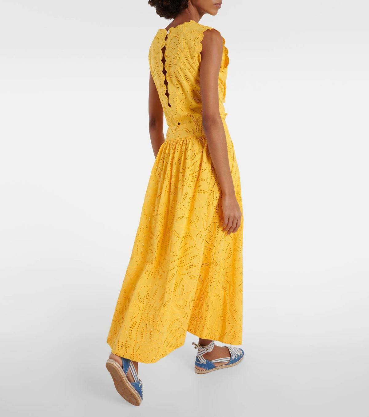 Farm Rio Monstera broderie anglaise maxi skirt Farm Rio