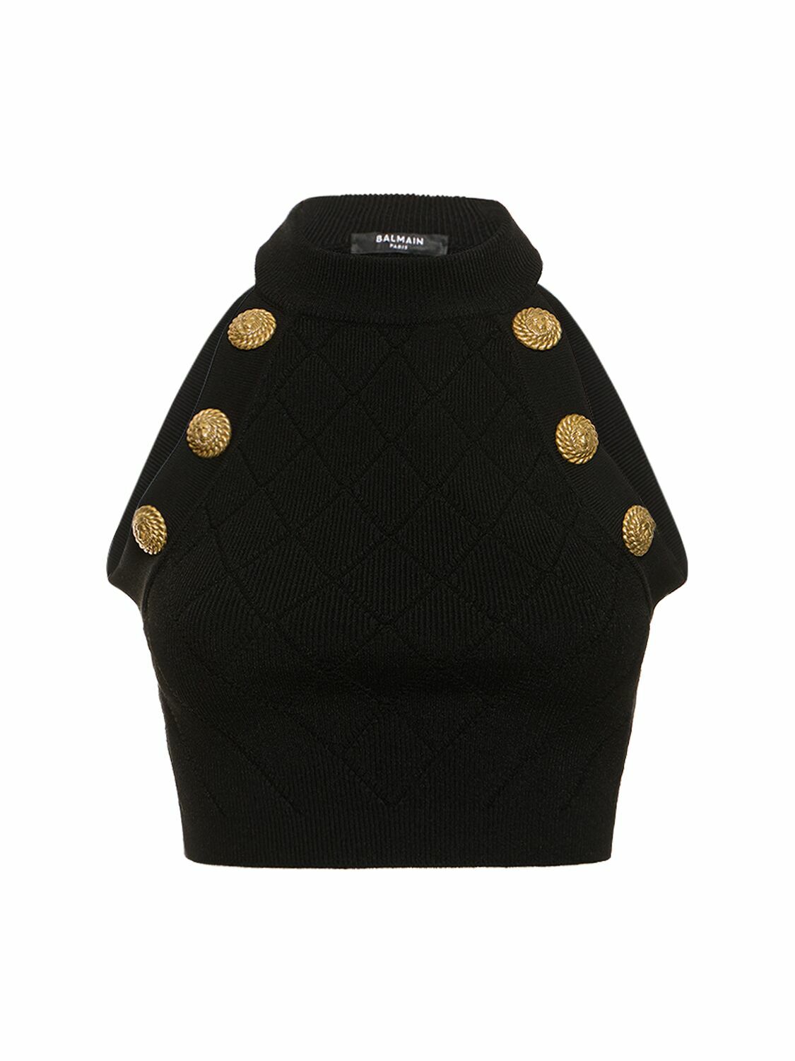 BALMAIN - Knit Crop Top Balmain
