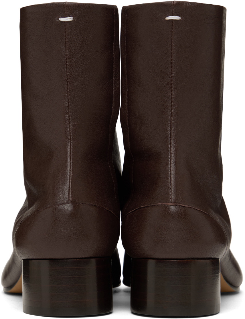 Maison Margiela Brown Tabi Ankle Boots Maison Margiela