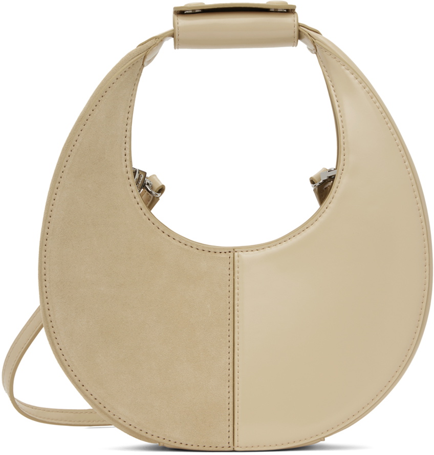 Staud Beige Mini Moon Split Bag Staud