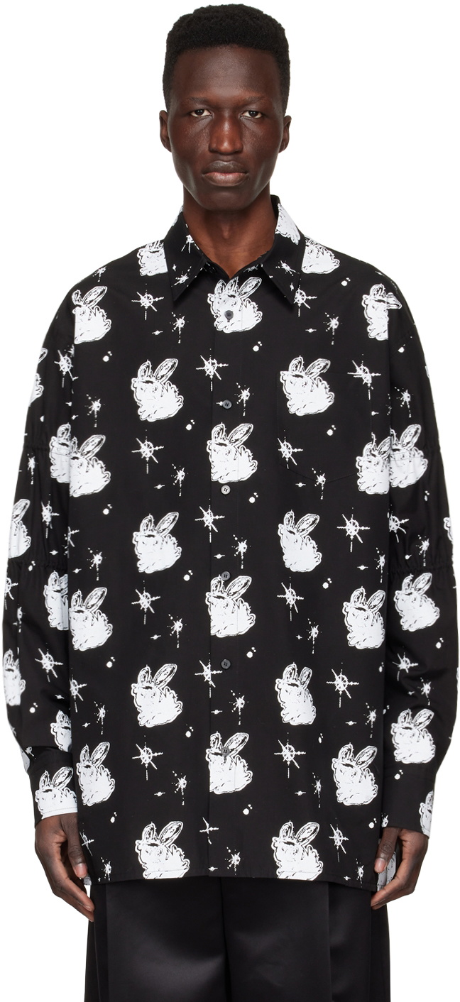 We11done Black Cotton Shirt We11done