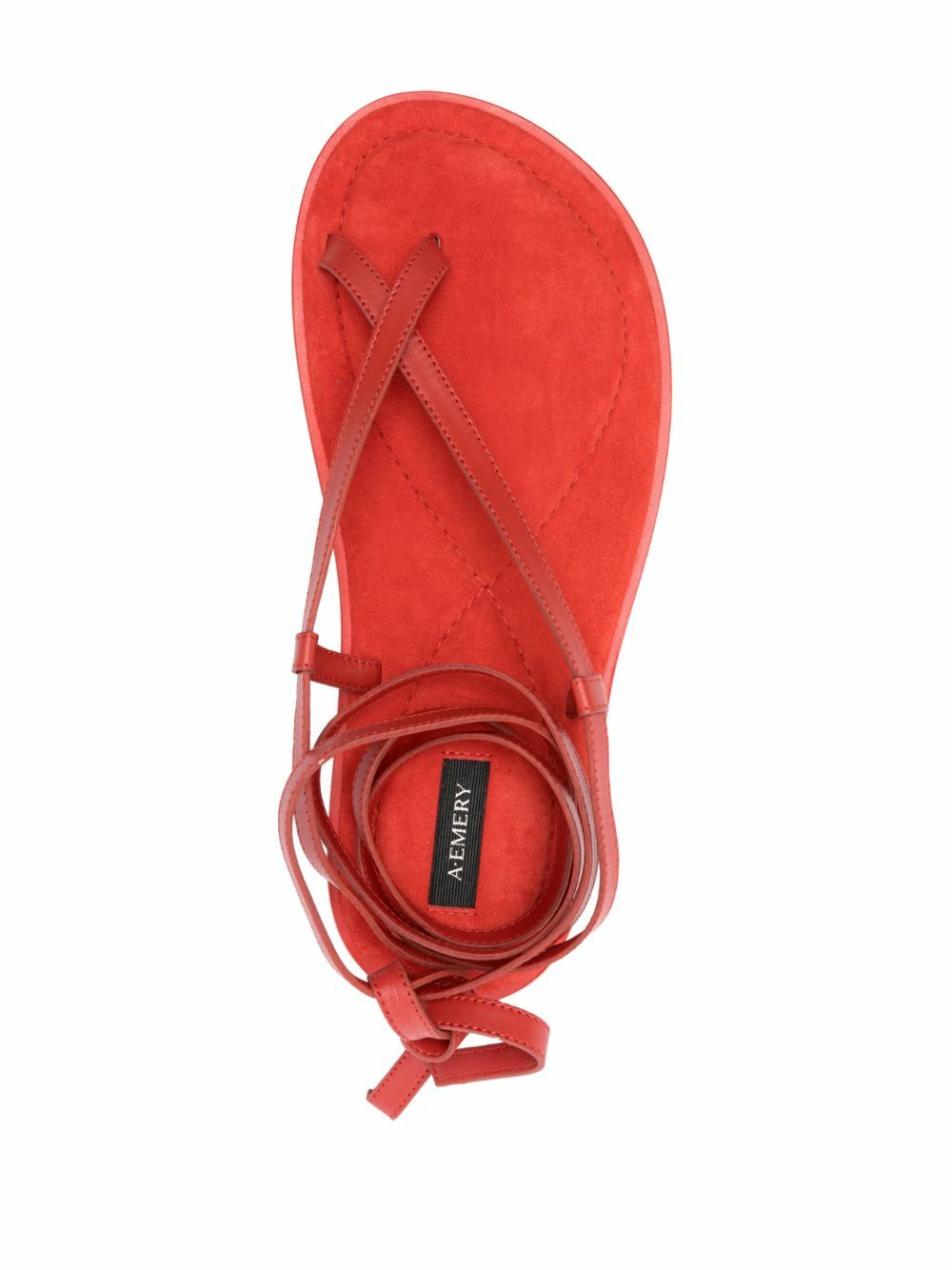 A.EMERY The Elliot Red Suede Sandals A. Emery