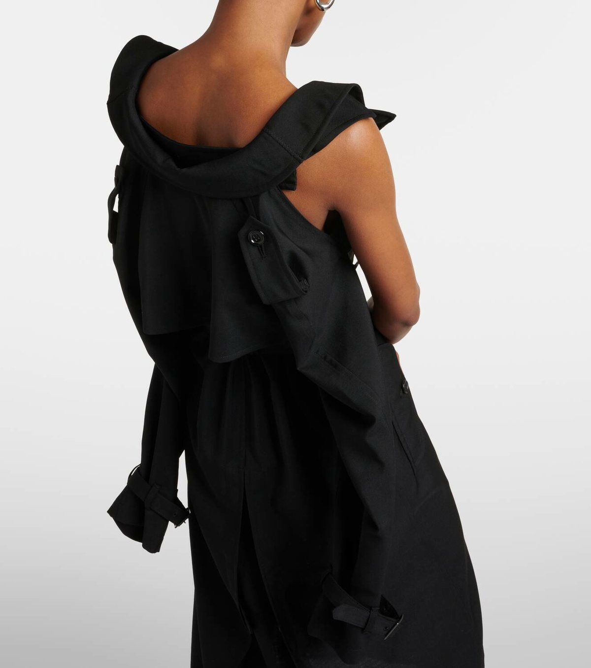 Junya Watanabe Cutout wool and mohair midi dress Junya Watanabe