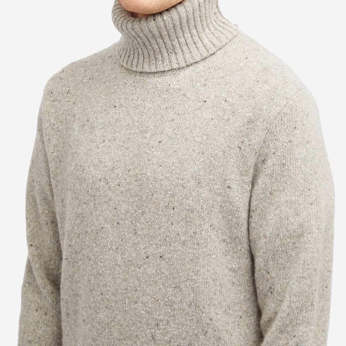Universal Works Men's Roll Neck in Oatmeal Universal Works