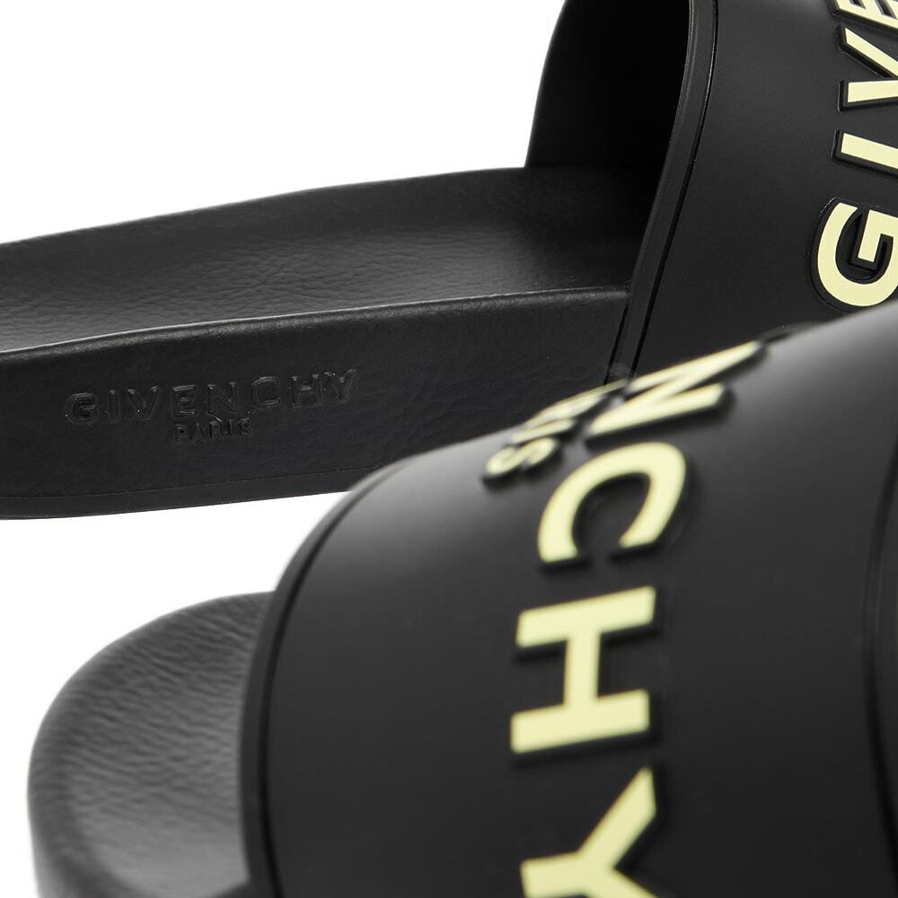 Givenchy Men's Logo Slide in Black/Yellow Givenchy
