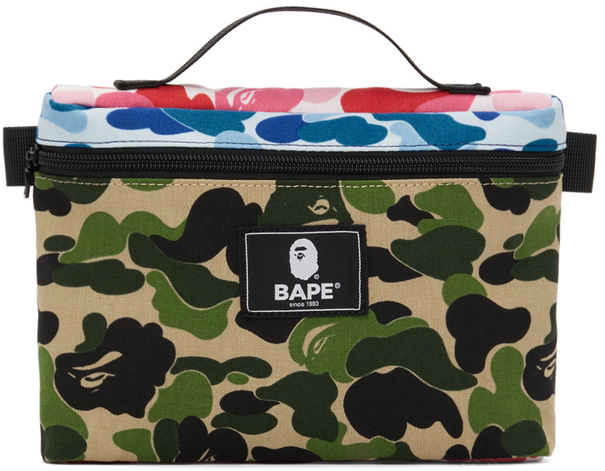 BAPE Multicolor ABC Mix Camo Music Pouch A Bathing Ape