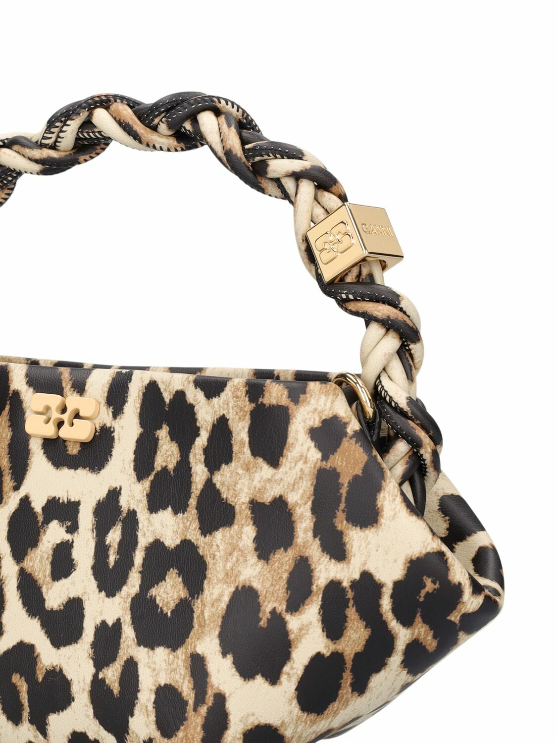 GANNI Mini Bou Leo Print Top Handle Bag GANNI