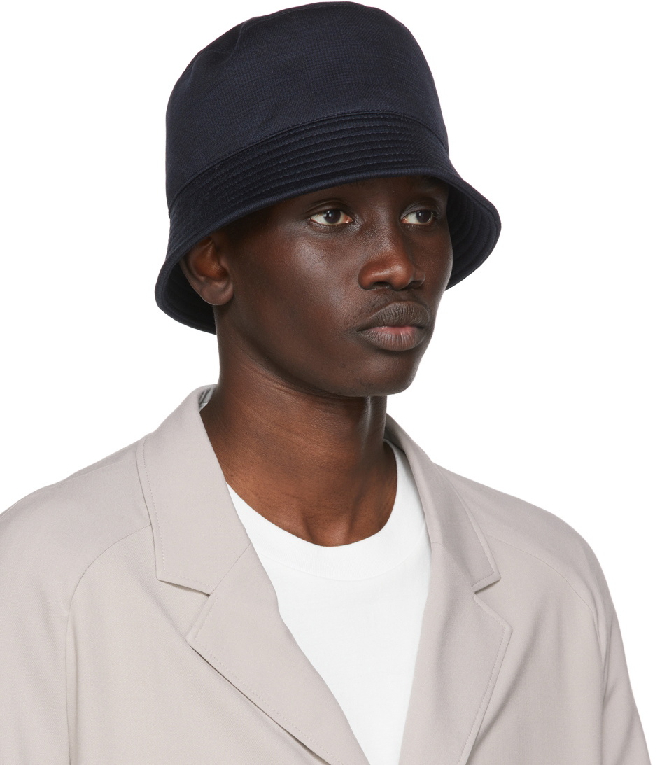 Z Zegna Navy Techmerino Bucket Hat Z Zegna