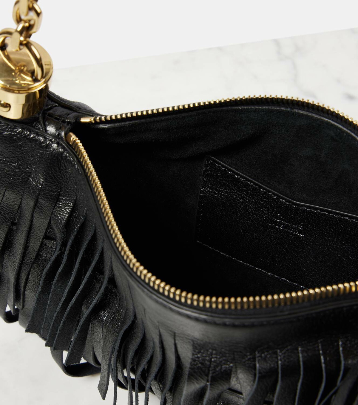 Chloé Chloé Foulard fringed leather shoulder bag Chloe
