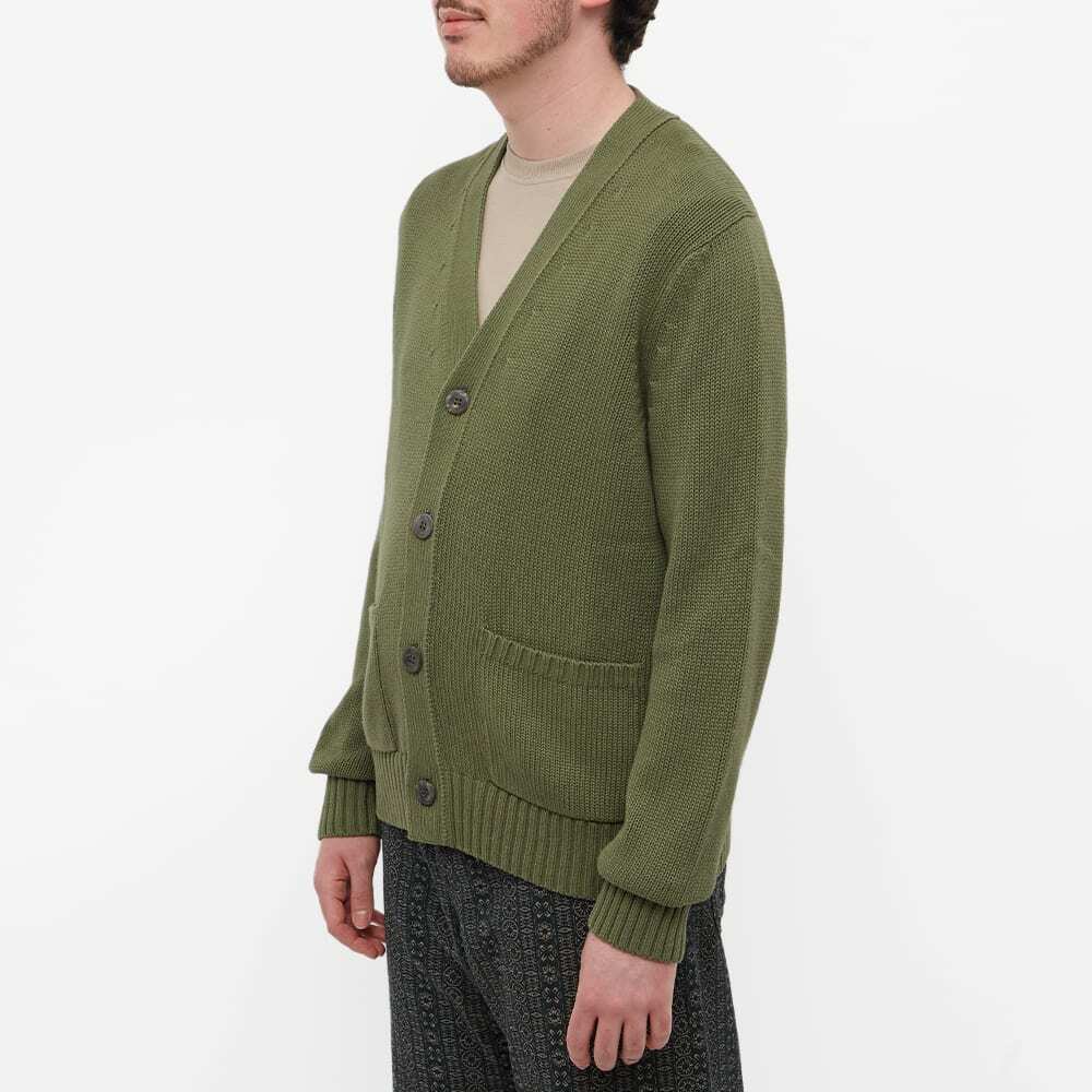 Corridor Men's Washed Cotton Cardigan in Olive Corridor