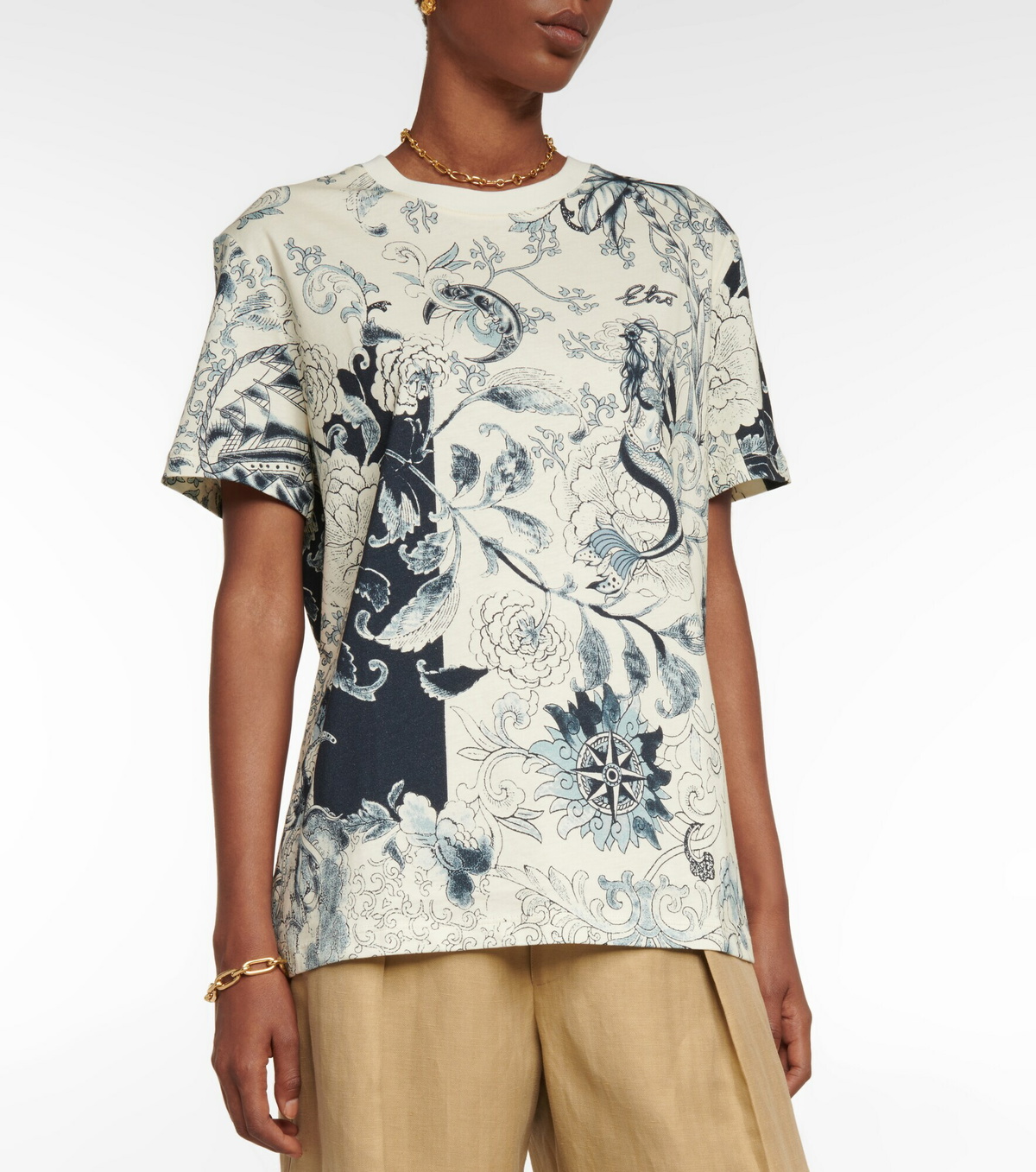 Etro - Floral cotton jersey T-shirt Etro