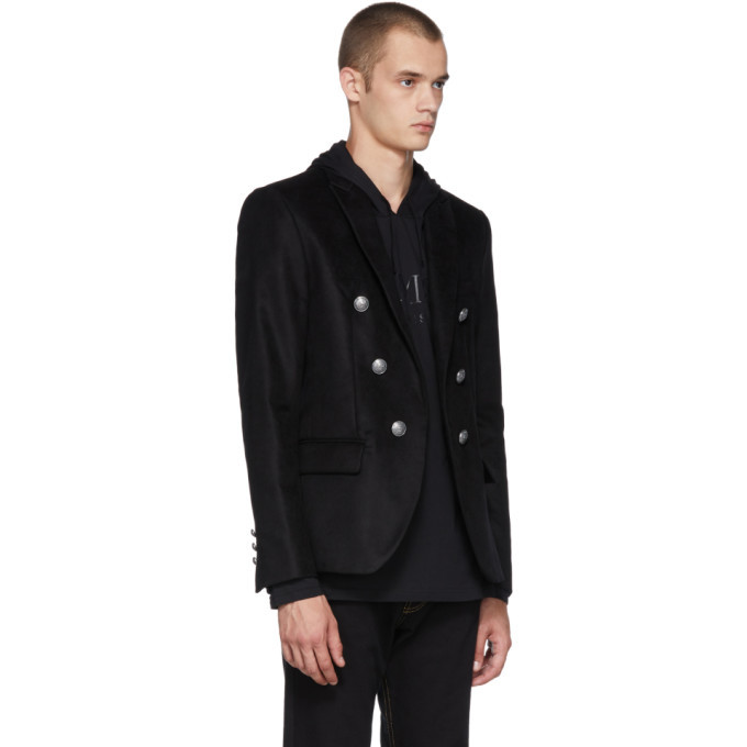 Balmain Black Six-Button Blazer Balmain
