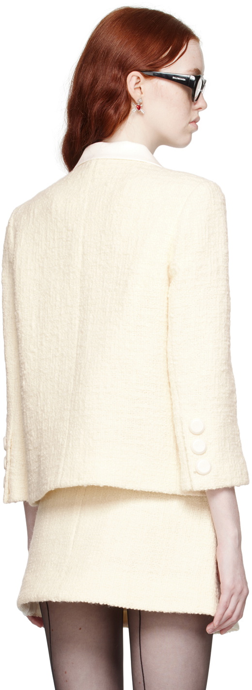 Shushu/Tong Off-White Ruffled Jacket Shushu/Tong