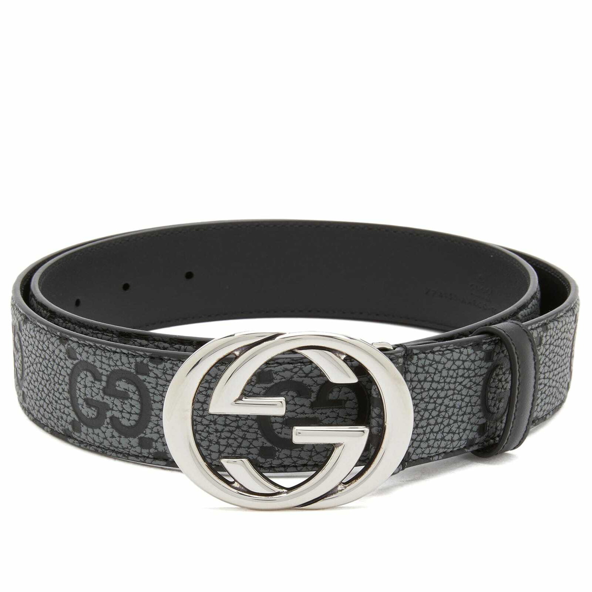 Gucci Men's Interlocking G Jumbo GG Belt in Black Gucci