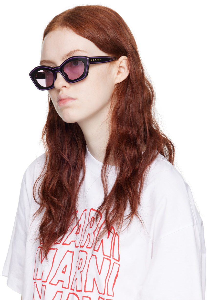 Marni Black & Purple RETROSUPERFUTURE Edition Kea Island Sunglasses Marni