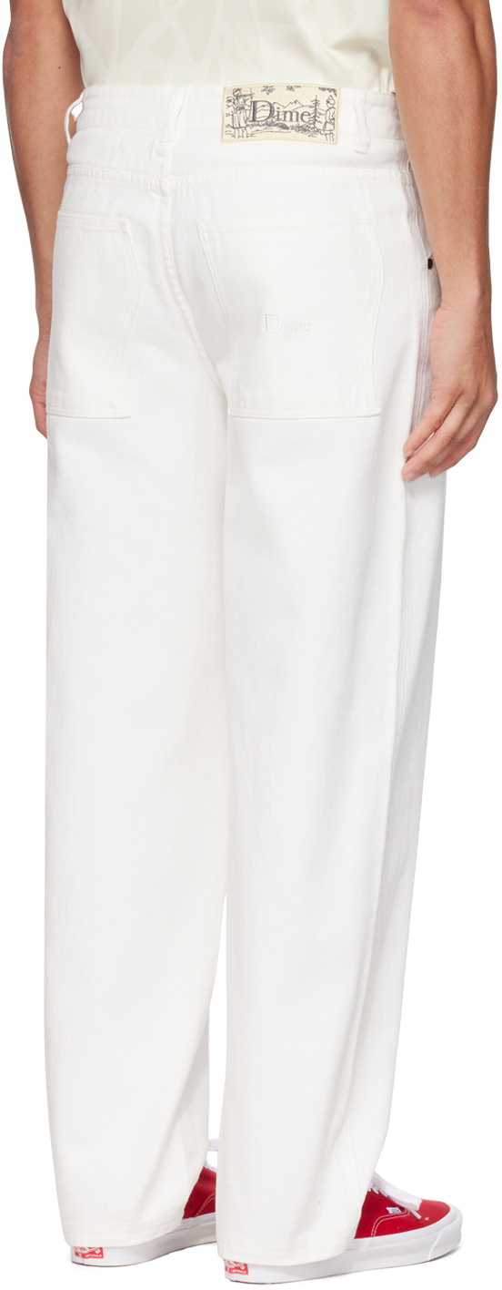 Dime White Baggy Jeans Dime