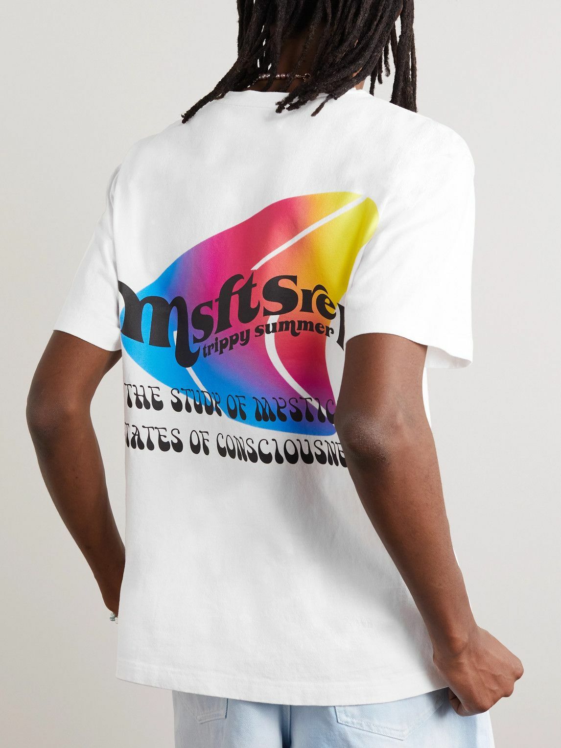 MSFTSrep - Logo-Print Cotton-Jersey T-Shirt - White MSFTSrep