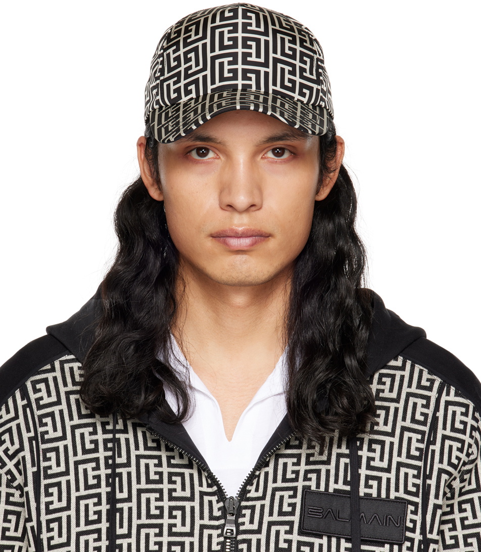 Balmain Black Monogram cap Balmain