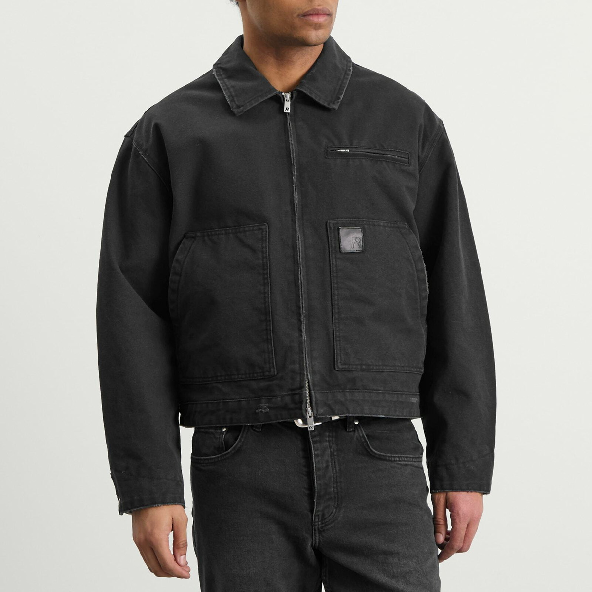 Represent Men's Workwear Jacket in Washed Black Represent