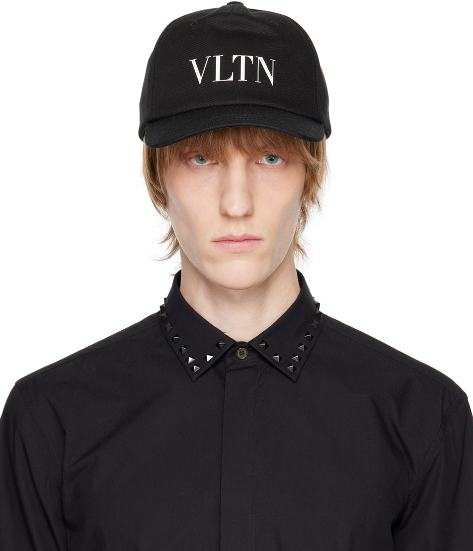 Valentino Garavani Black 'VLTN' Cap Valentino Garavani