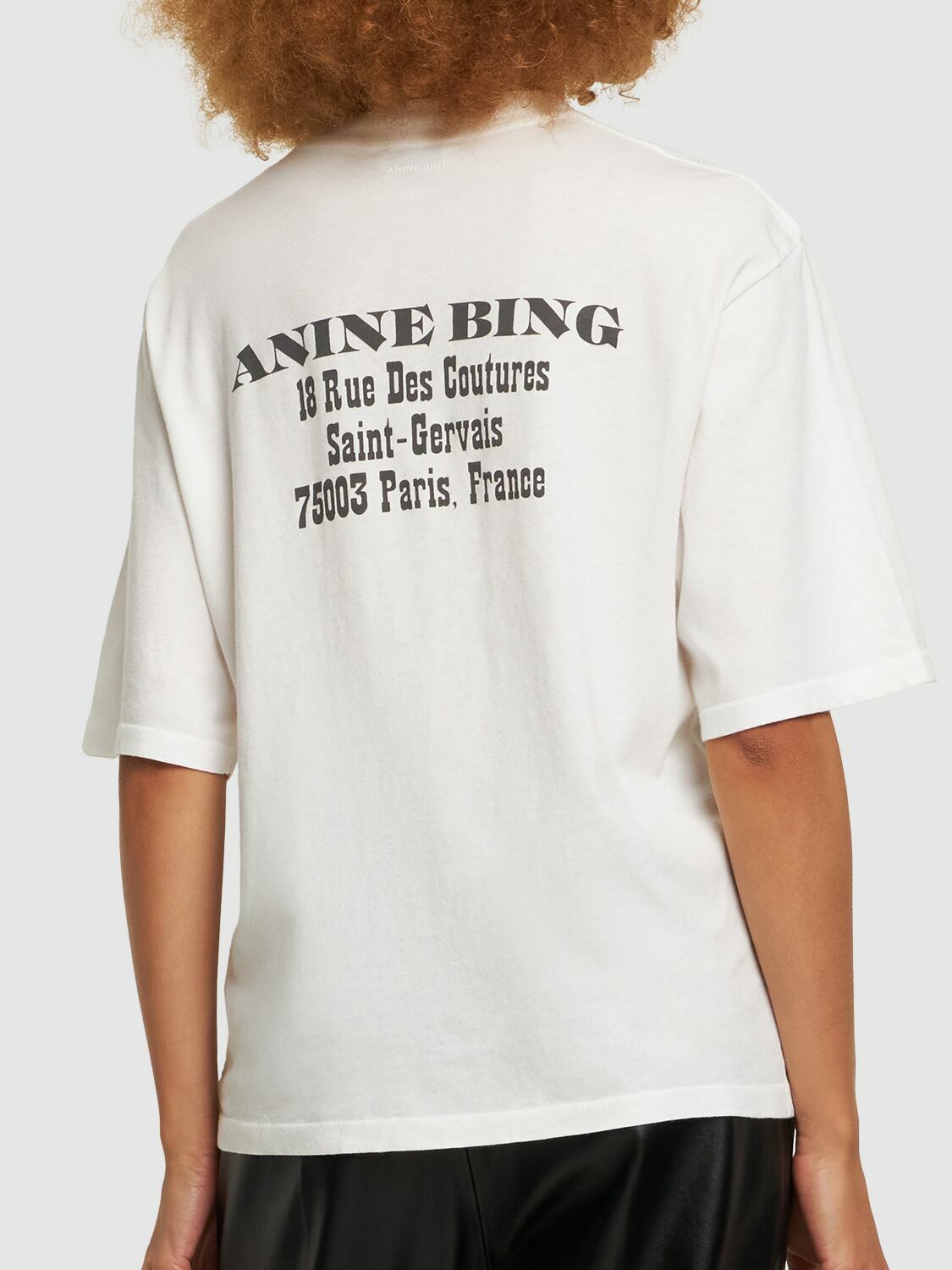 ANINE BING - Avi Cotton Jersey T-shirt ANINE BING