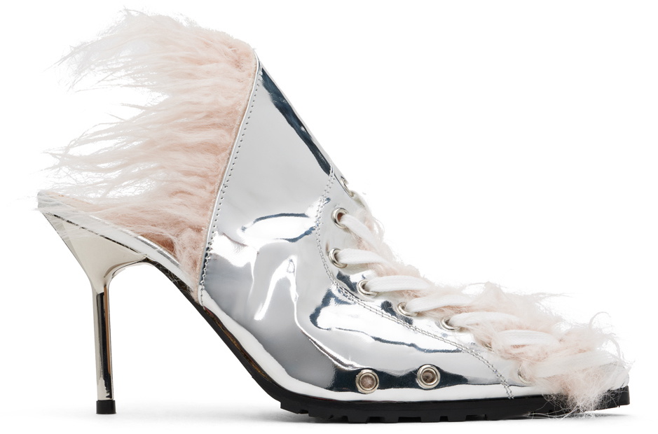 Ottolinger Silver Heel Mules Ottolinger
