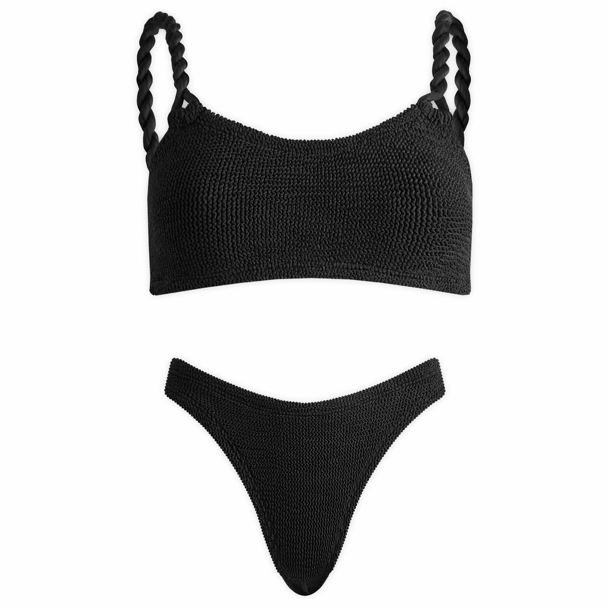 Hunza G Women's Phoebe Twist Strap Bikini in Black Hunza G