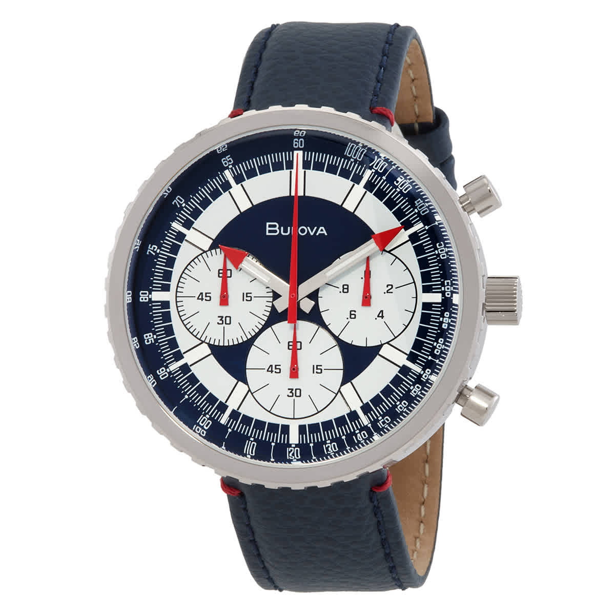 Bulova Chronograph C Quartz White Dial Mens Watch 96A283 Bulova