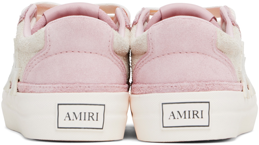 AMIRI Pink & White Sunset Skate Low Sneakers Amiri