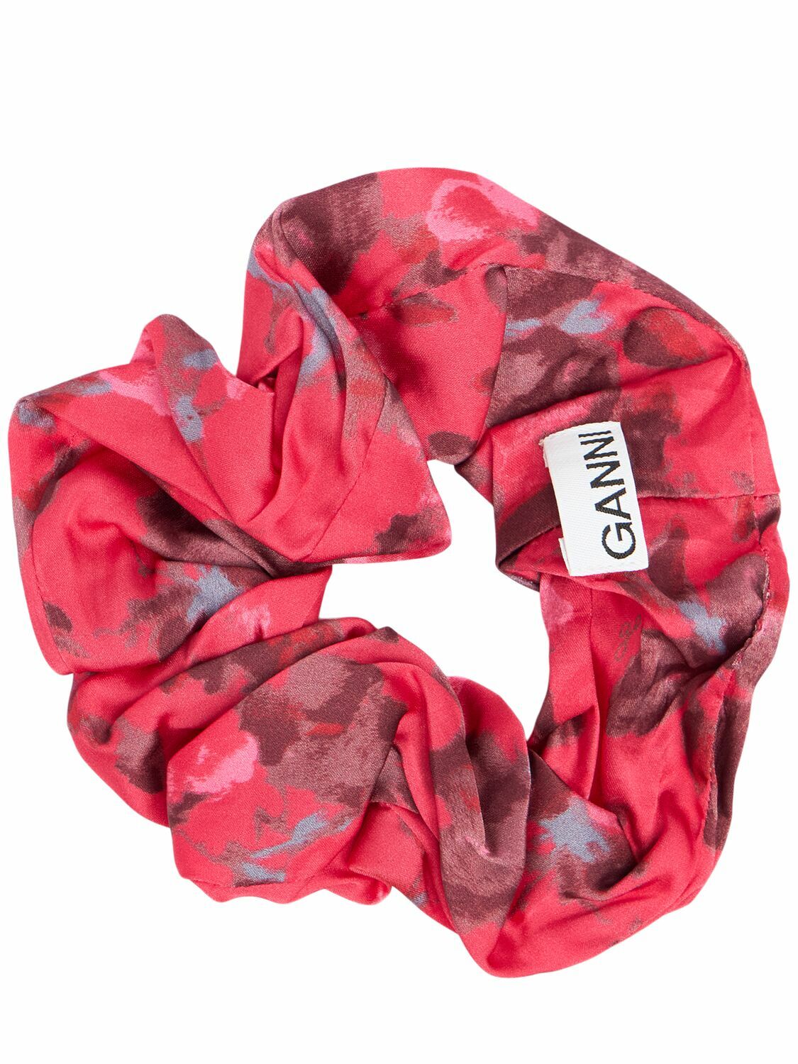 GANNI Printed Satin Scrunchie GANNI