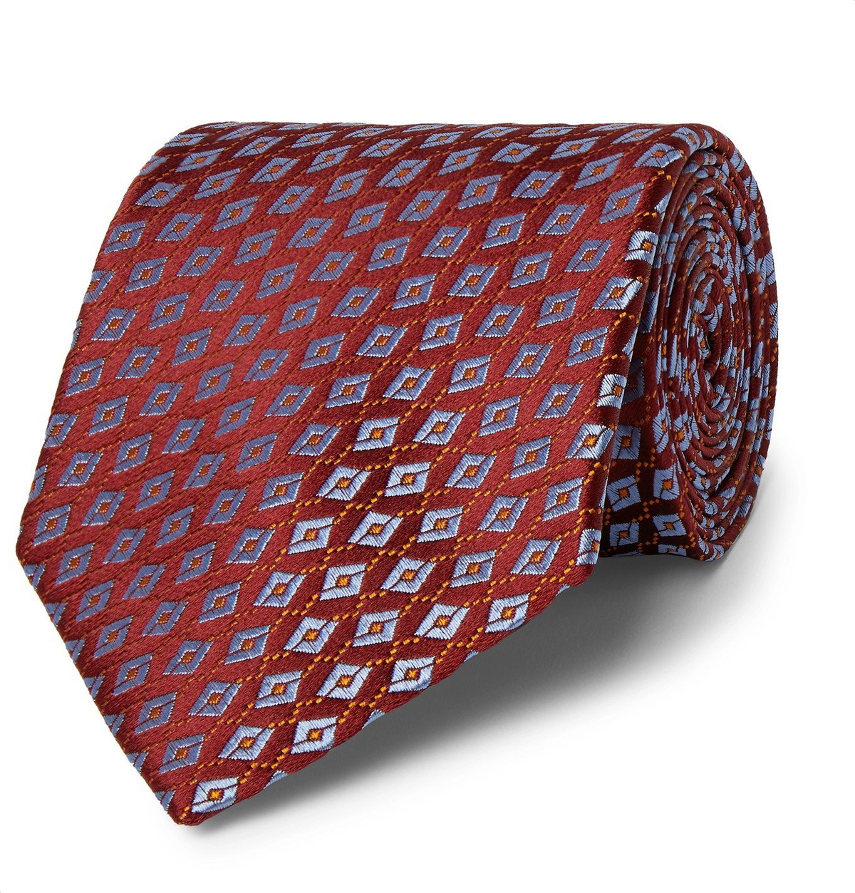 Charvet - 8.5cm Silk-Jacquard Tie - Burgundy Charvet