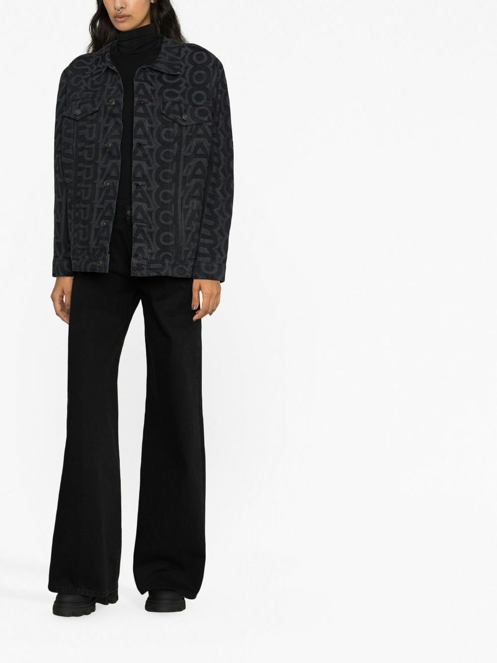 Marc Jacobs Black Logo Denim Jacket Marc Jacobs