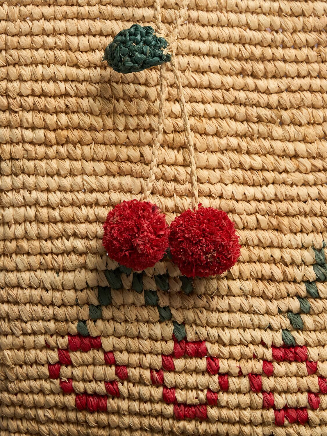 BONPOINT Cherry Raffia Tote Bag Bonpoint