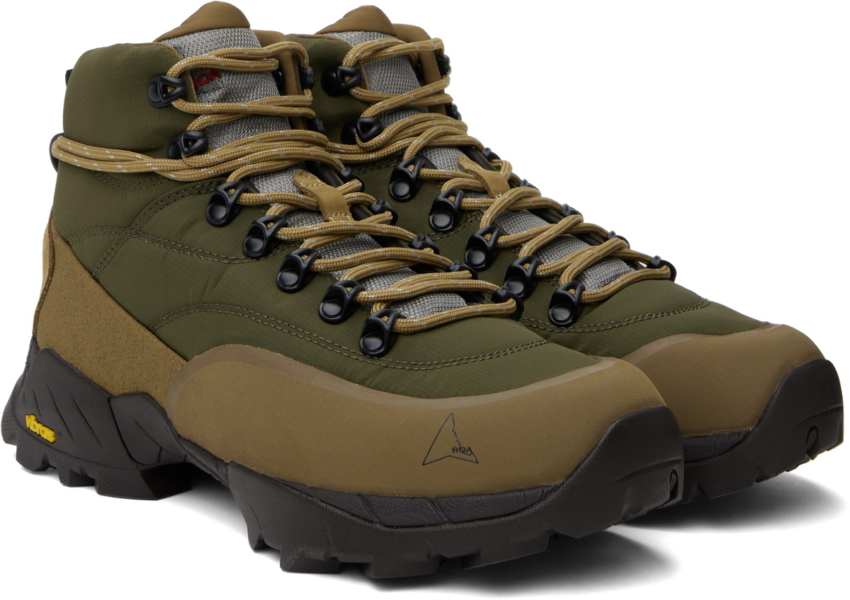 ROA Khaki & Brown Andreas Strap Boots ROA