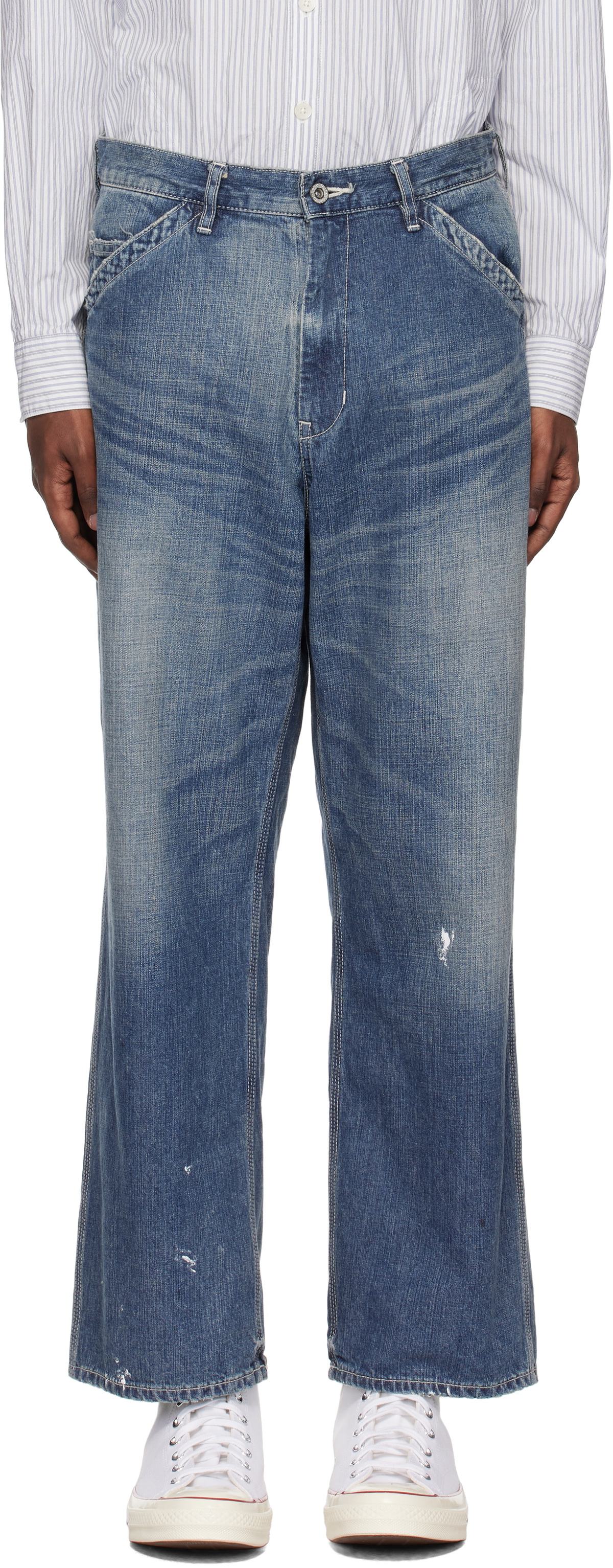 Neighborhood Blue Washed Utility Jeans Neighborhood