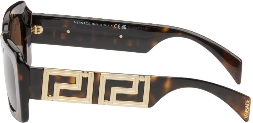 Versace Tortoiseshell Endless Greca Sunglasses Versace
