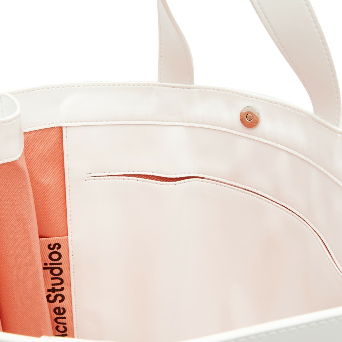 Acne Studios Women's Logo Shopper Tote Bag in White Acne Studios