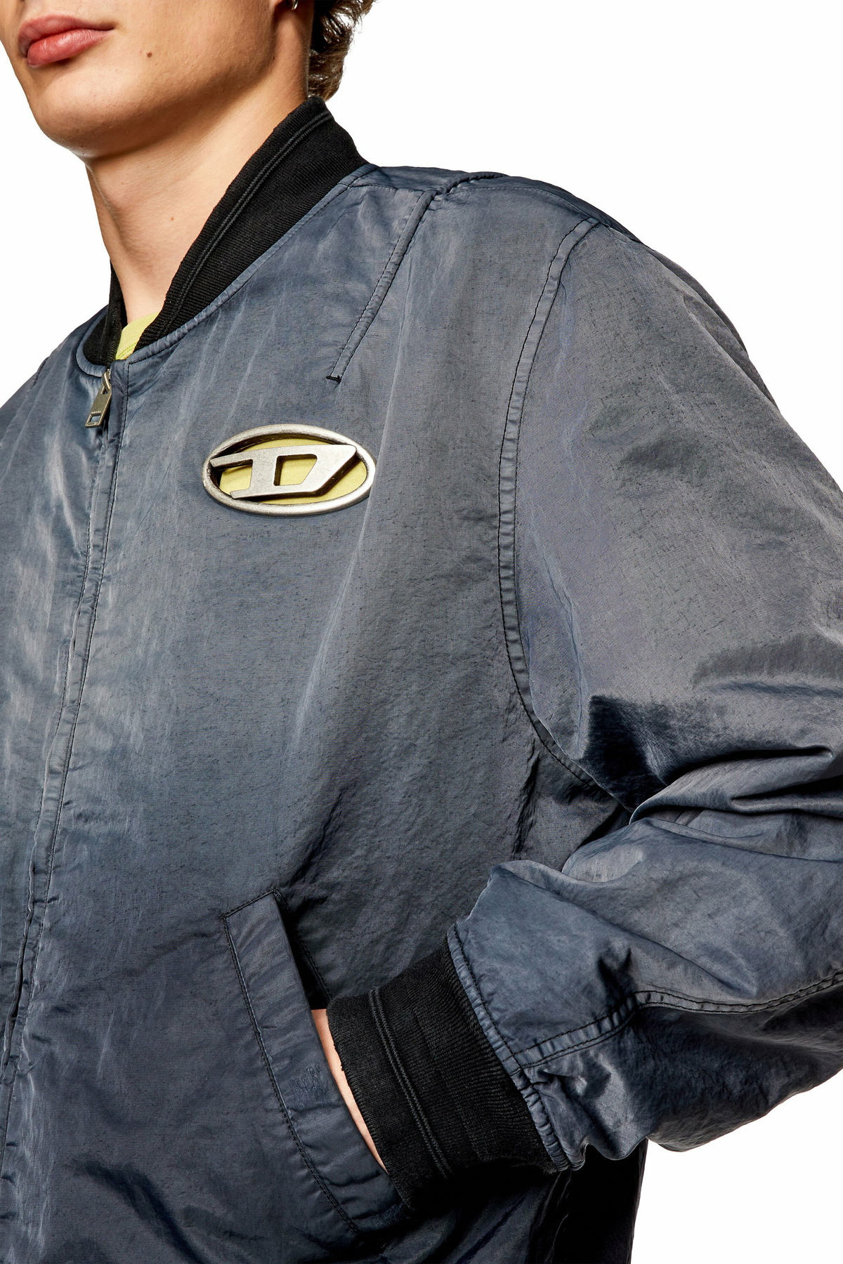 Diesel Dégradé padded bomber jacket - Jackets Mens in Grey Diesel