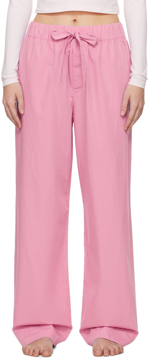 Tekla Pink Drawstring Pyjama Pants Tekla Fabrics