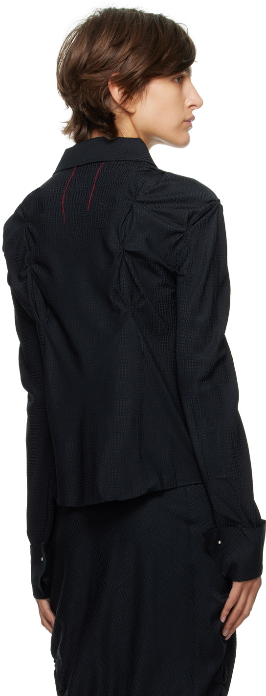 Rui Black Ruched Shirt Rui