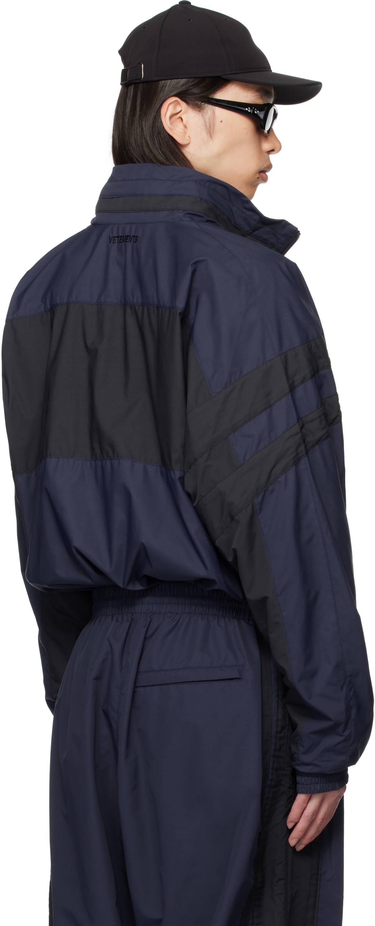 VETEMENTS Navy & Black Iconic Tracksuit Jacket Vetements