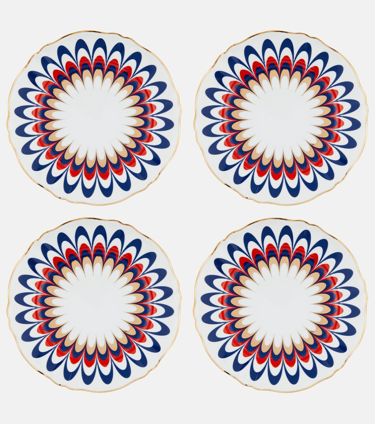 Bitossi - Flora set of 4 dinner plates Bitossi Ceramiche