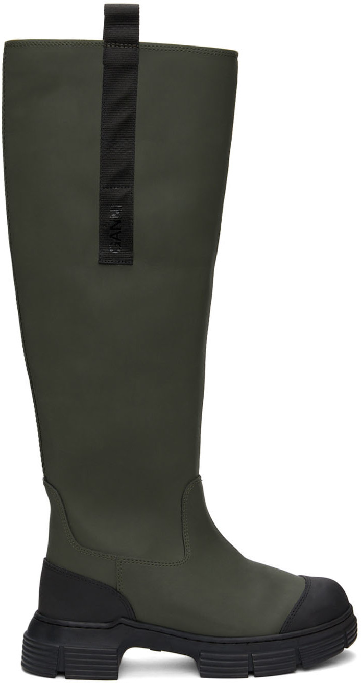 GANNI Green Country Boots GANNI